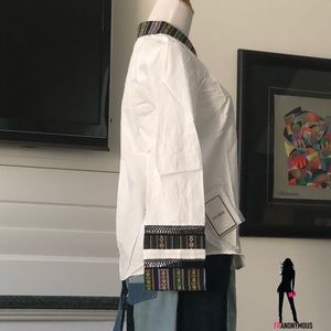 Style Mafia | Tops | Style Mafia White Cotton Button Front Blouse ...